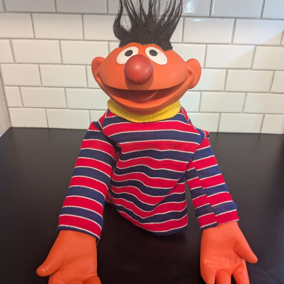 Muppets | Toys | Vintage 97s Ernie Puppet Plastic Head And Hands Sesame ...